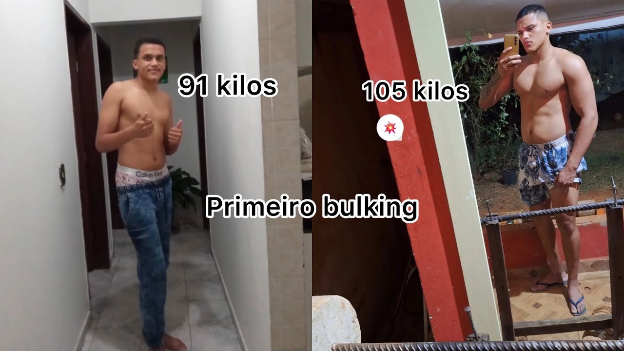 Fiz um bulking ganhei 14 kilos, sair de 91 kilos para 105 kilos, sem ...