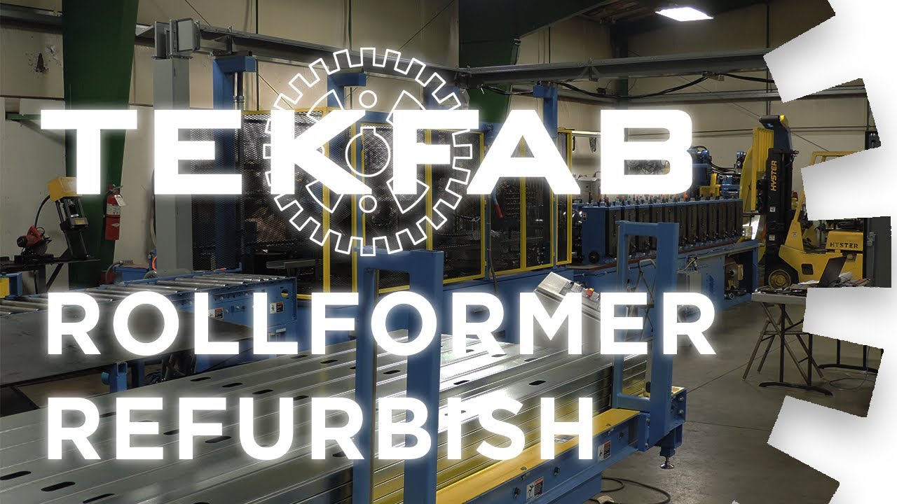 TEKFAB Rollformer refurbish. Post Punch and Cut with Stacker ...