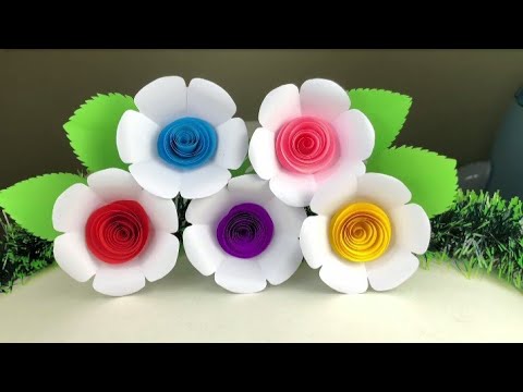 How to make a Beautiful stick Flowers | Beautiful and Easy Flower ...