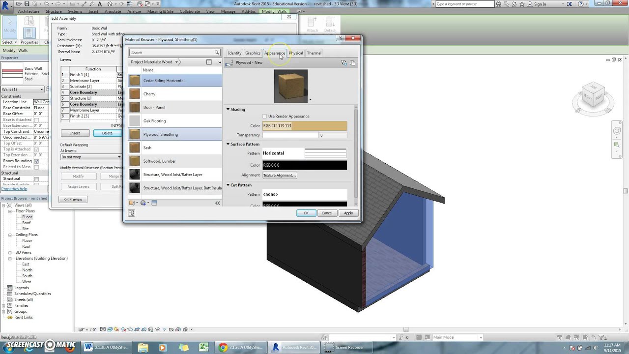 Revit Shed Wall Type - YouTube