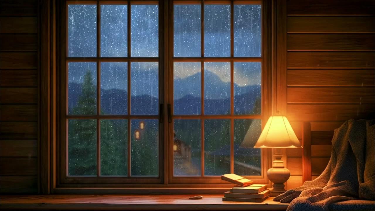 Cozy Window Rain & Thunder | Be Asleep in 10 min | Heavy Rain for Sleep, Study and Relaxation ...