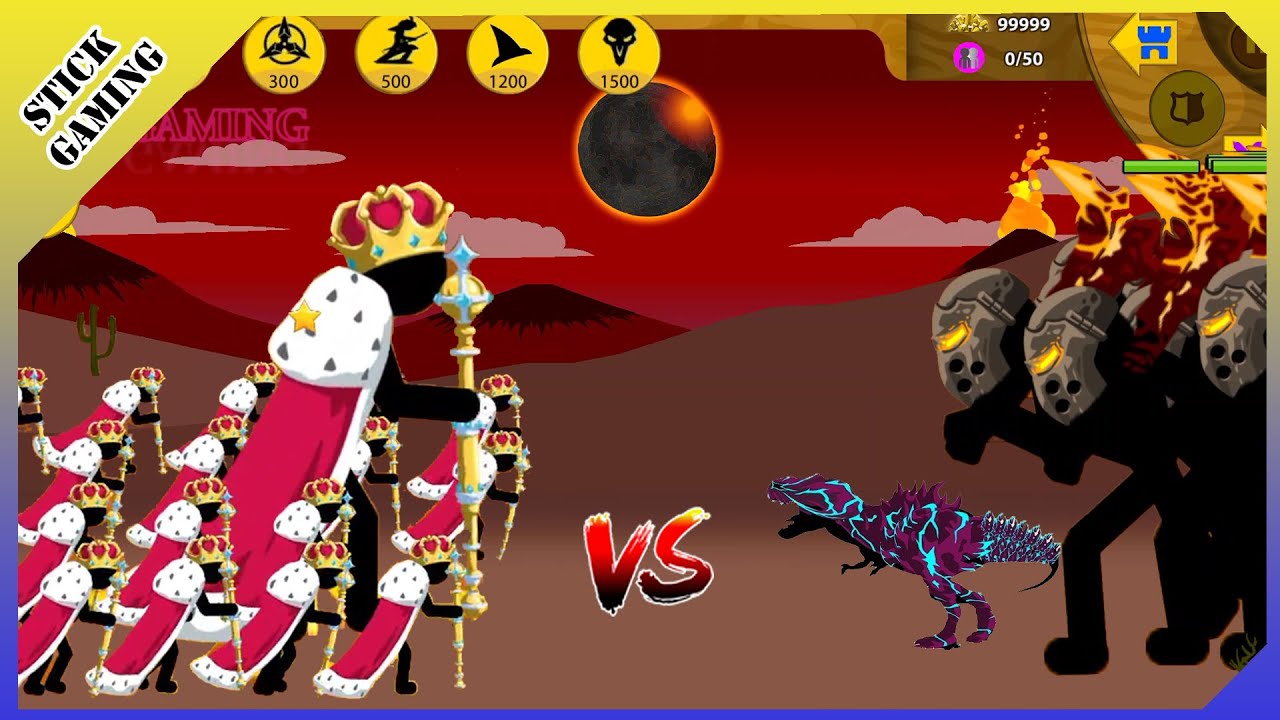 King God mod Max HP vs Giant Stick | stick war stick gaming | Mobile ...