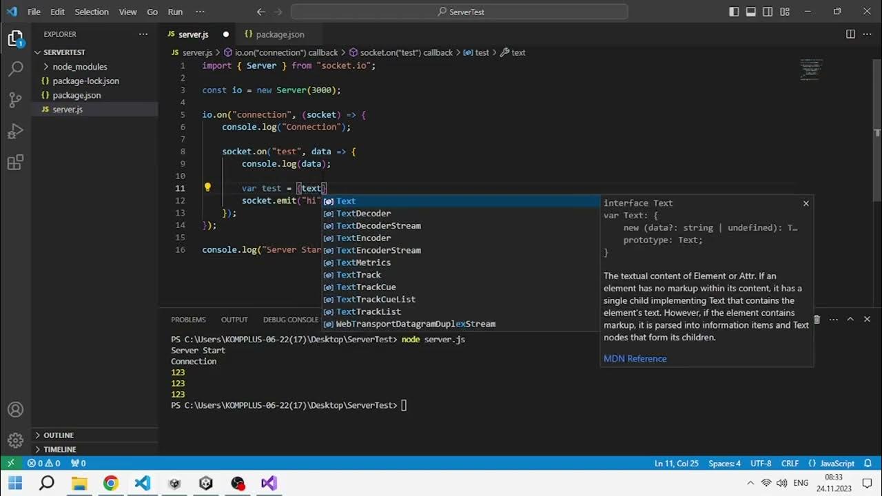 Nodejs Socketio Server Unity Youtube