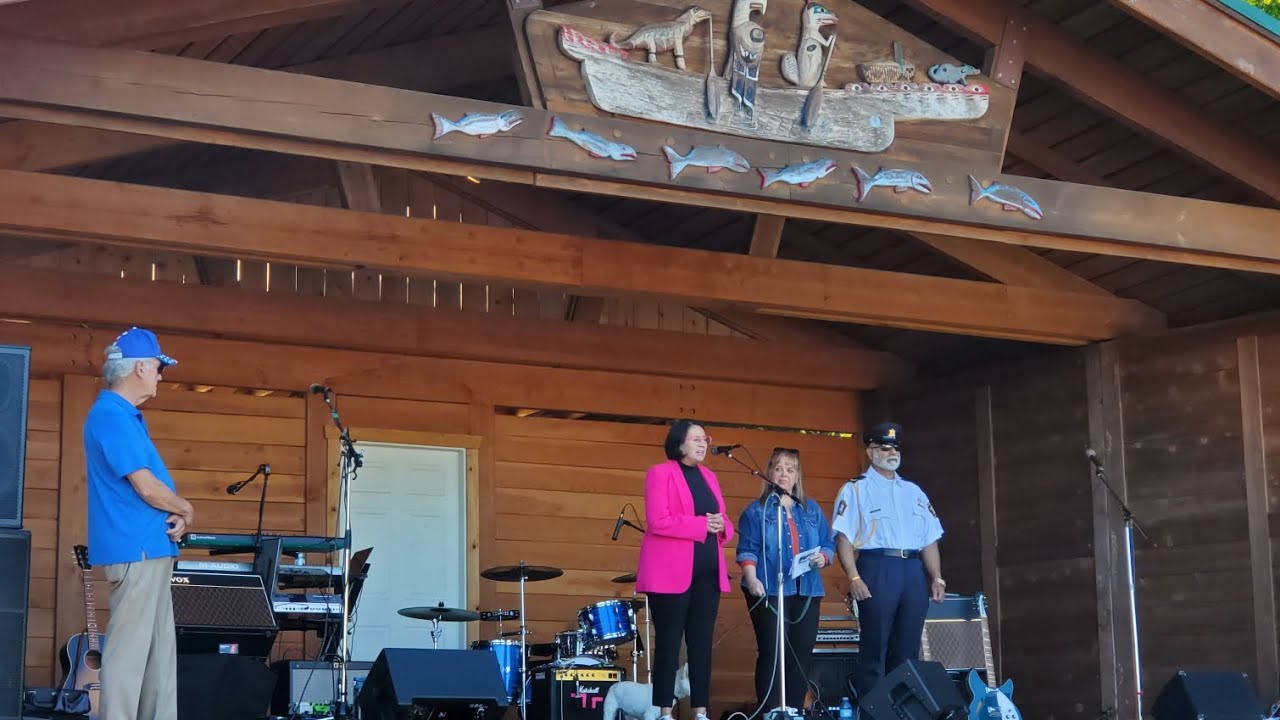 BC Lieutenant Governor, Janet Austin, being piped in - YouTube