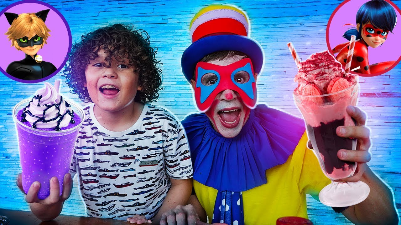 MILK SHAKE DA LADY BUG VS MILK SHAKE DO CAT NOIR!! ( LADY BUG MILK ...