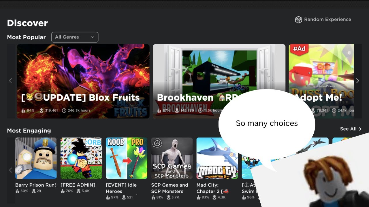 So I took a look at Roblox's Discovery Page... - YouTube