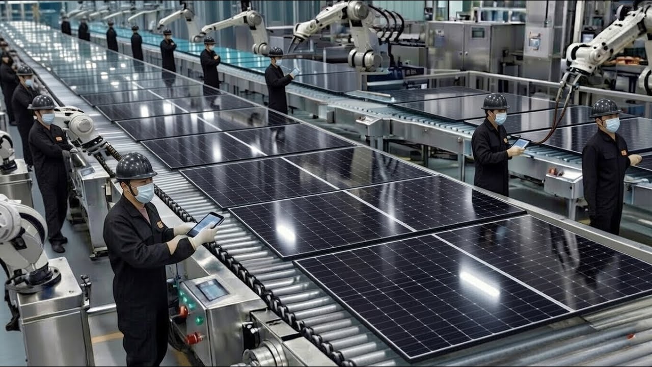 Inside Solar panels production factory | How Solar panels are ...