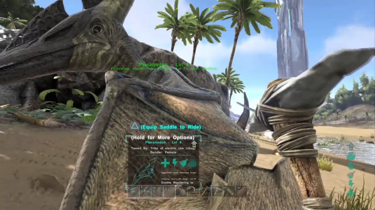 How To tame a pterodactyl in ark - YouTube
