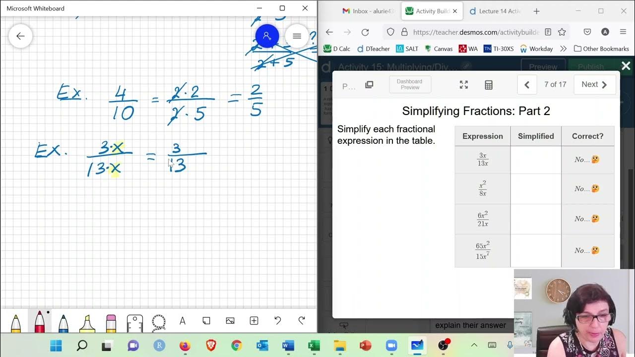 How to simplify fractions and rationals with a variable - YouTube