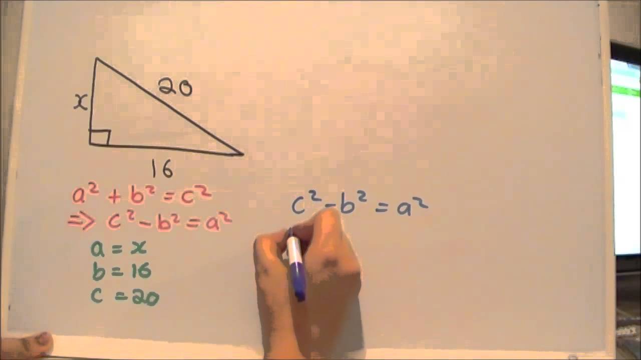 Pythagoras worked example 3 - YouTube