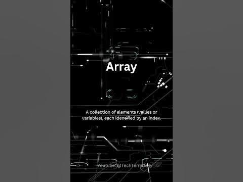 TechTerm#2: Demystifying 'Array' - YouTube