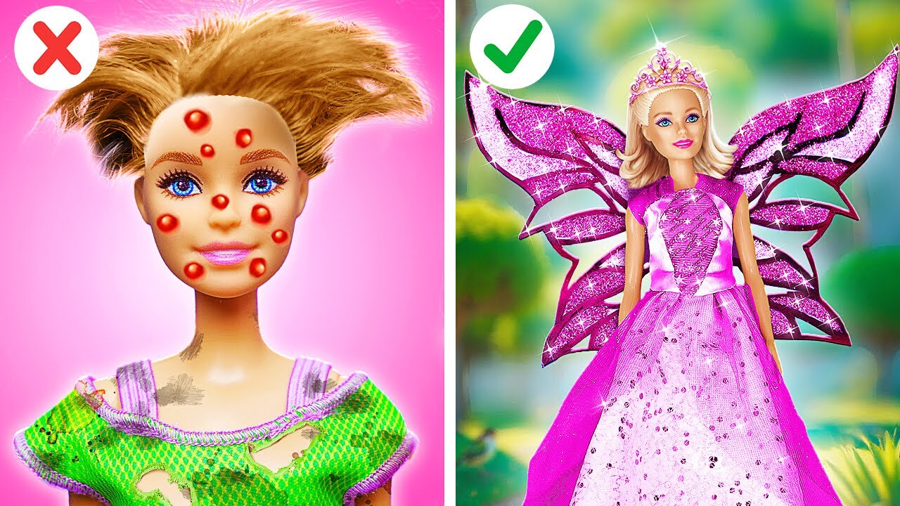 RICH vs. POOR DOLL MAKEOVER || Dolls Become Alive! DIY Tiny Crafts by ...