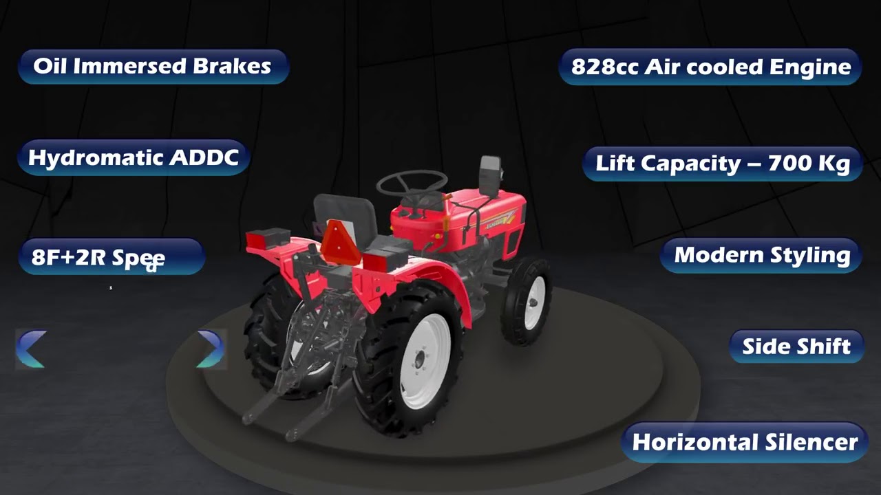 Eicher Tractor - Mini Tractor Eicher 188 animation - YouTube