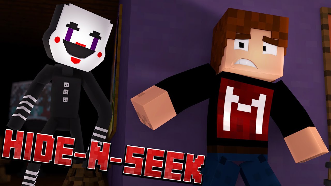 Minecraft FNAF HIDE N SEEK w/ THE PUPPET MASTER! #12 (Five Nights at ...