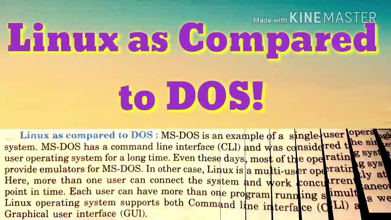 LINUX as Compared to DOS & Windows! - YouTube