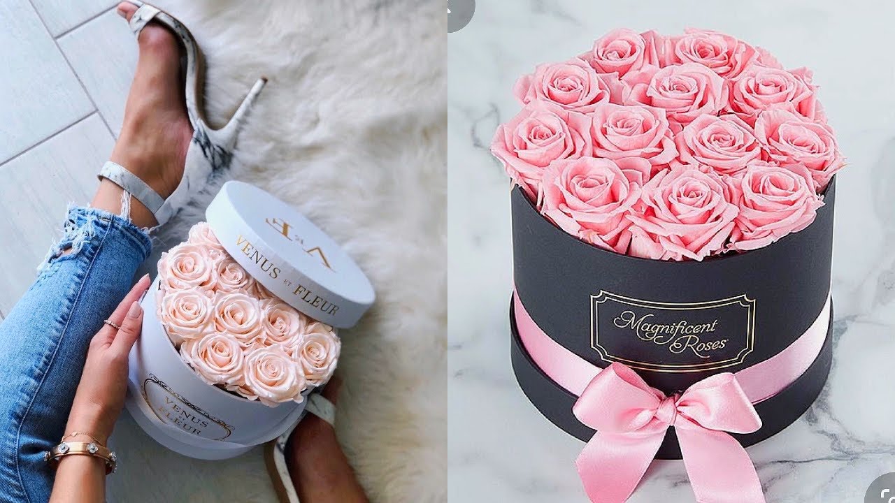 DIY INSTAGRAM ROSES I DIY Dollar Tree Flower Box Centrepiece & Box From ...