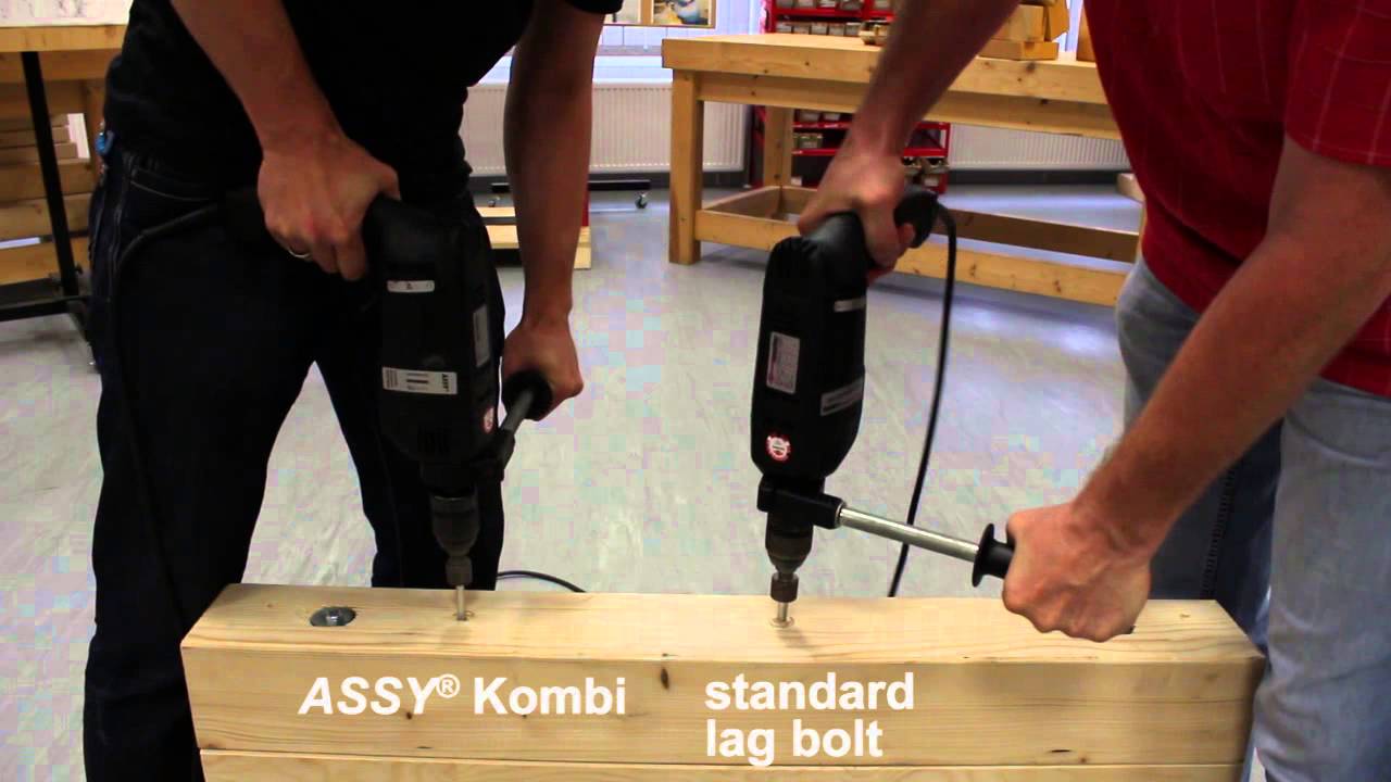 ASSY Kombi against a standard lag bolt - YouTube
