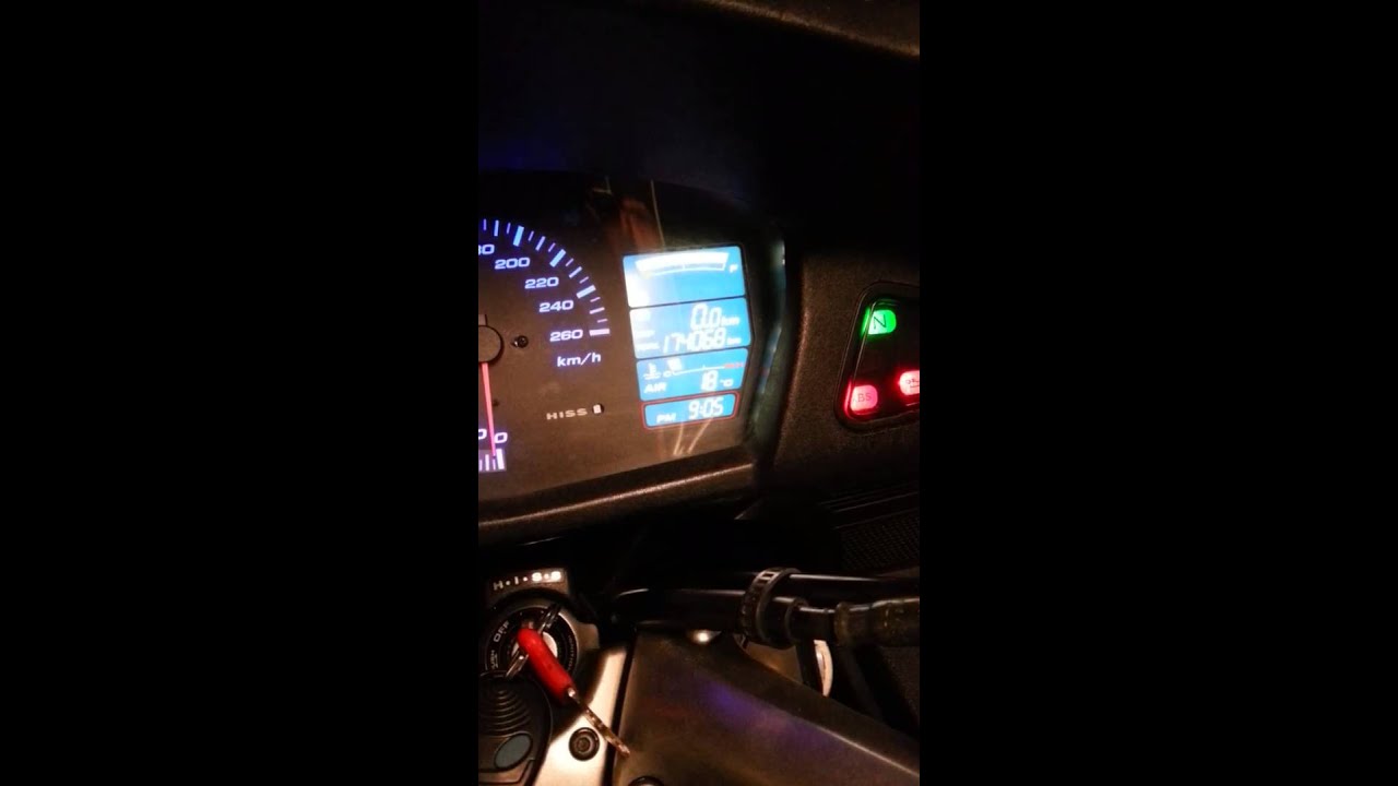 ST1300 Dash in blue light - YouTube
