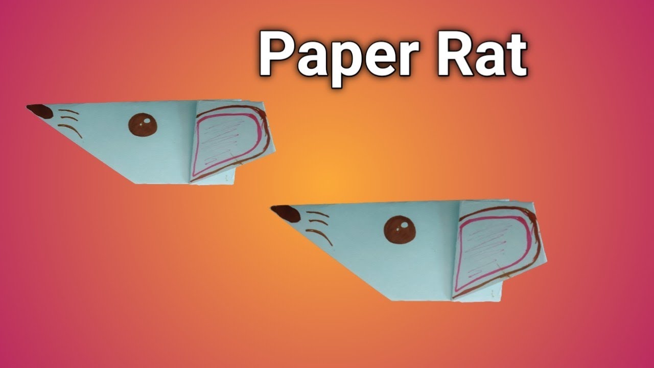 Paper Rat ; कागज का चूहा ; Paper Origami; Art and Craft - YouTube