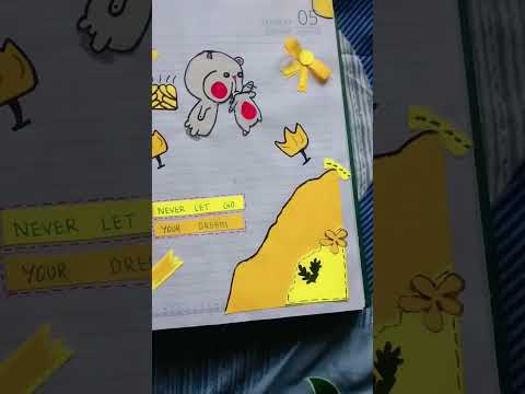Aesthetic yellow journal 🌸🌿 #shorts #vicearts - YouTube