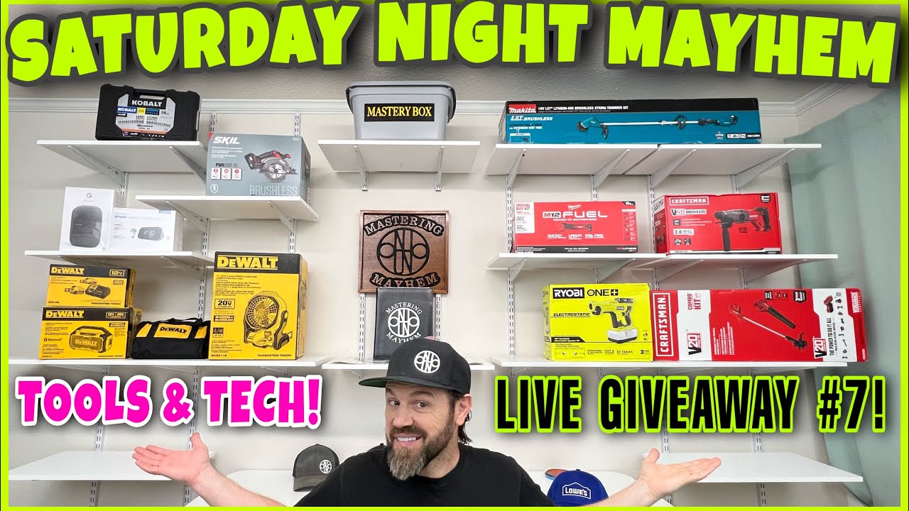 📣 Saturday Night Mayhem 2022 Livestream GIVEAWAY #7! Tools & Tech! Who ...