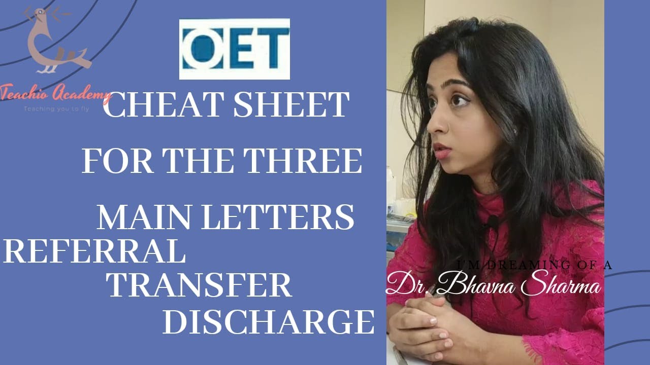 OET Writing - Recognizing transfer/referral/discharge letters and ...