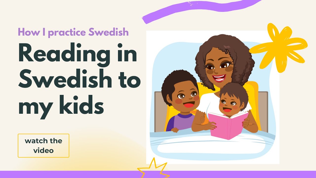 Reading a basic Swedish children's book (Mina Djur ) to my kids. - YouTube