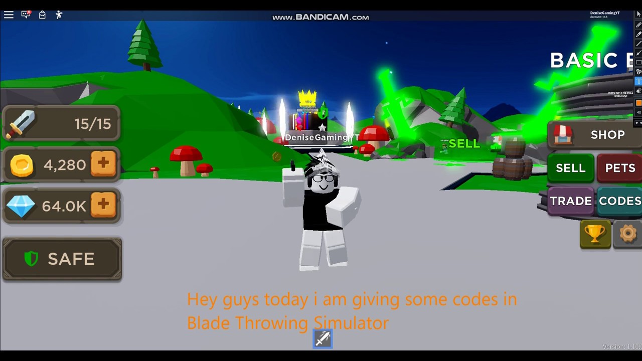 Blade throwing simulator all codes - YouTube