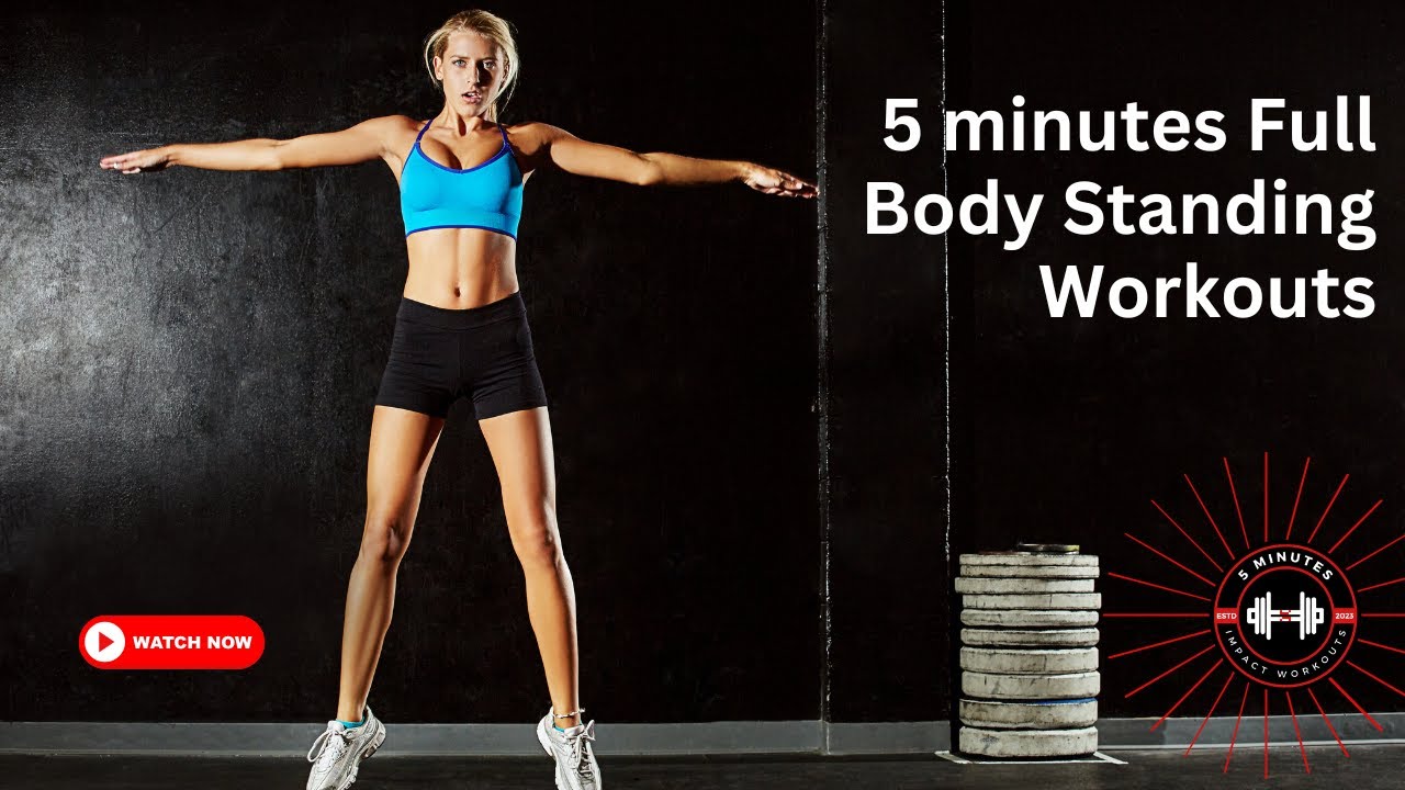 🔥 5 Minutes Full Body Standing Exercises| Toned Body Weight loss ...