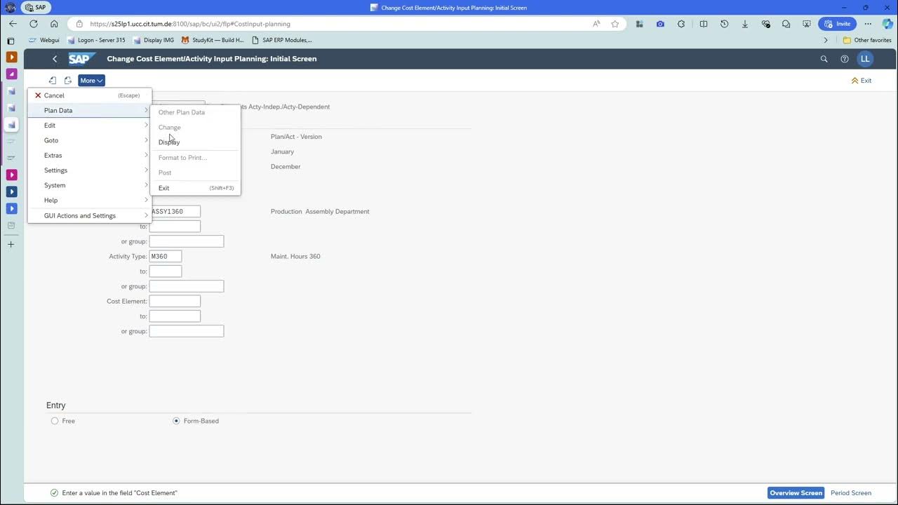 SAP Fiori (CO-CCA) - Step 9 Plan Internal Activity Inputs - YouTube