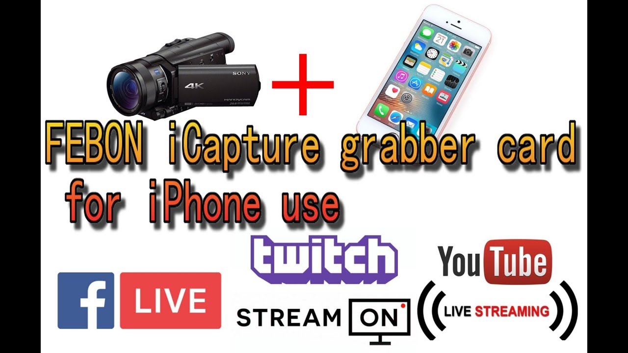 How to use iPhone app medialink live + FEBON iCpature card be facebook live - YouTube