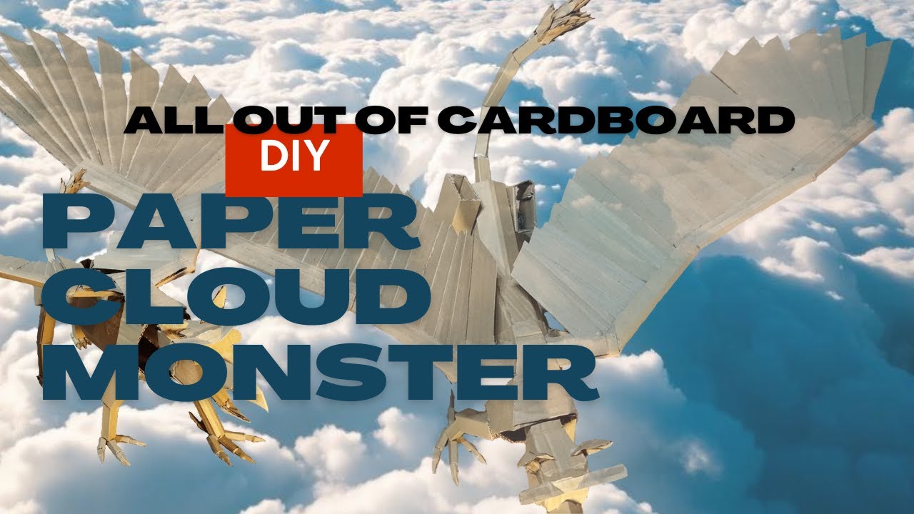 DIY paper cloud monster. All out of cardboard. - YouTube