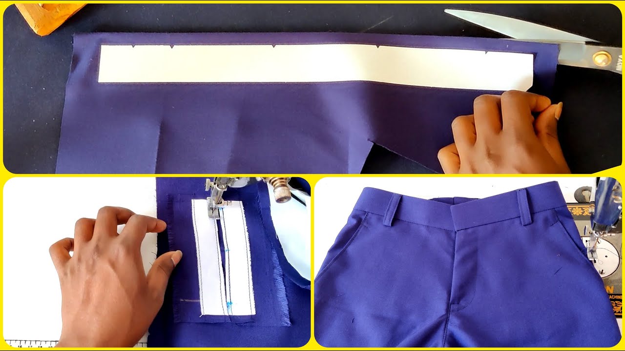 school pant parfact stitching | how to sew pant in 27 minutes - YouTube