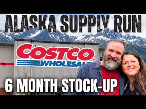 Alaska's Long Winter Wipes Out our Off Grid Food Storage | HUGE 6‑Month Costco Restock