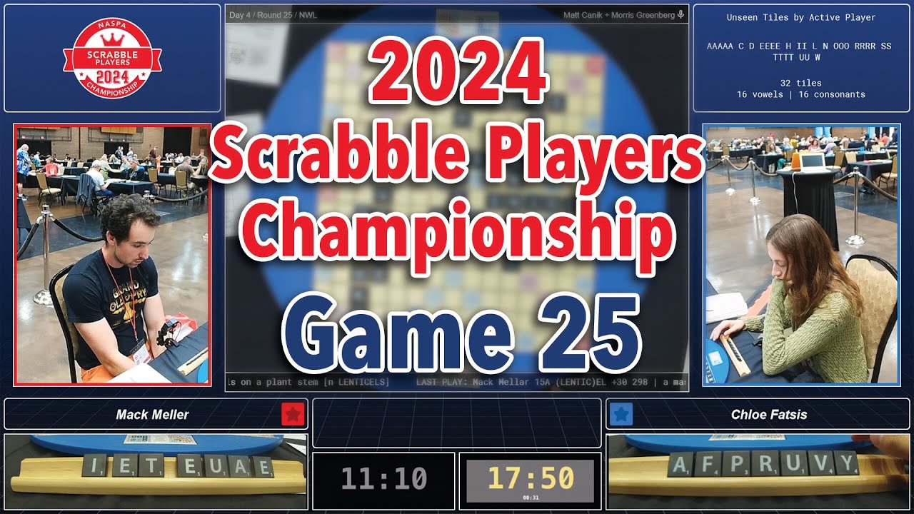 2024 Scrabble Players Championship - Game 25 - Mack Meller vs. Chloe ...