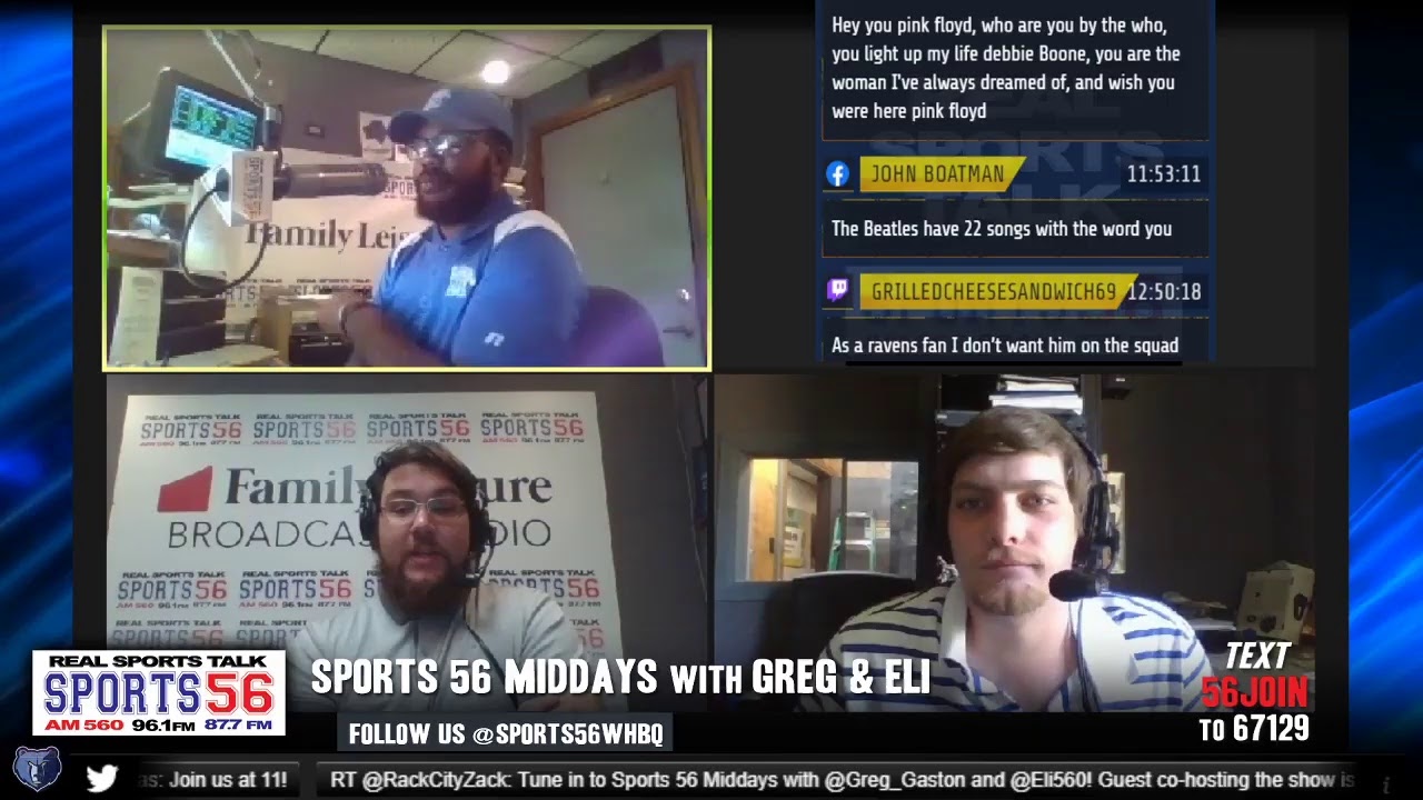 Sports 56 Middays w/ Greg Gaston & Eli Savoie - YouTube