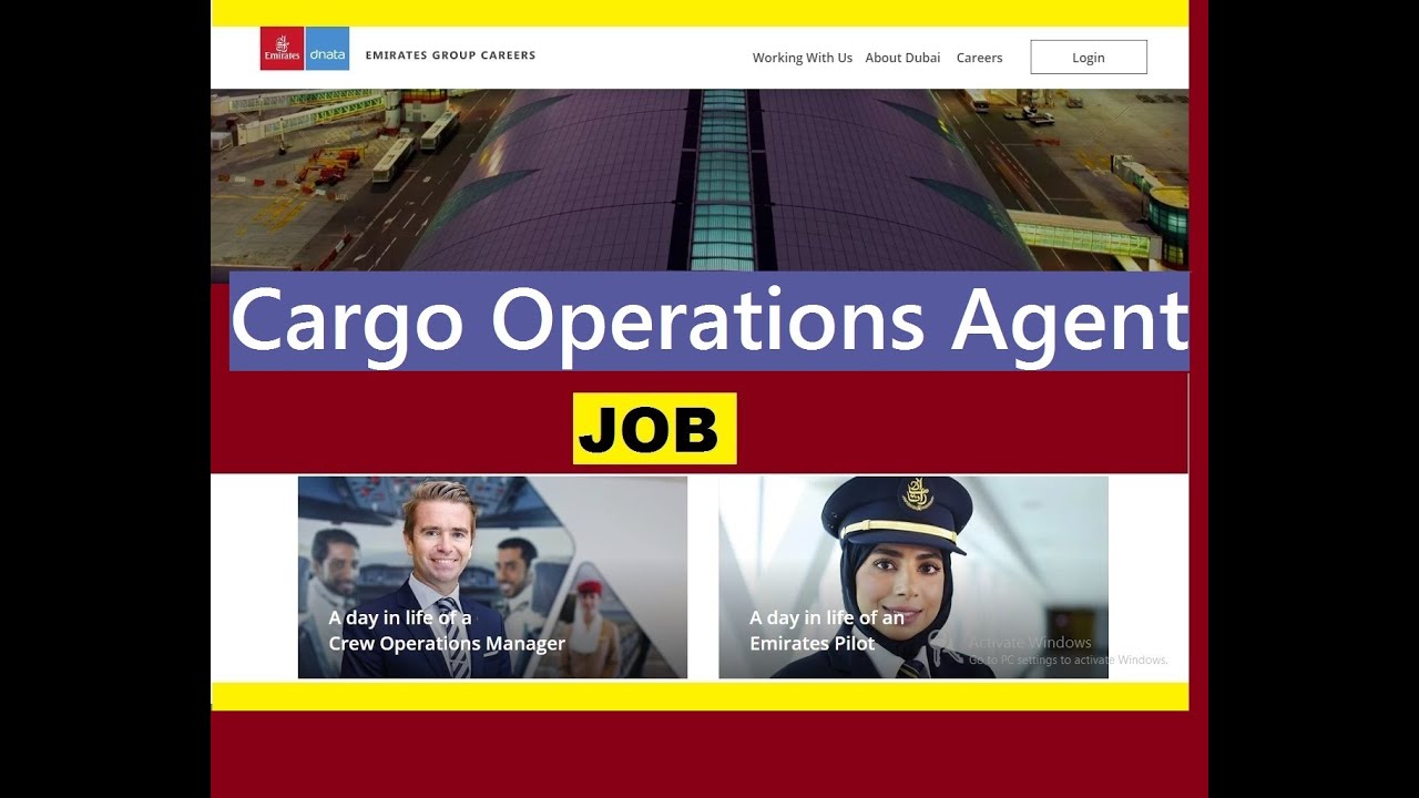 Dubai Airport Job - Cargo Operations Agent - YouTube