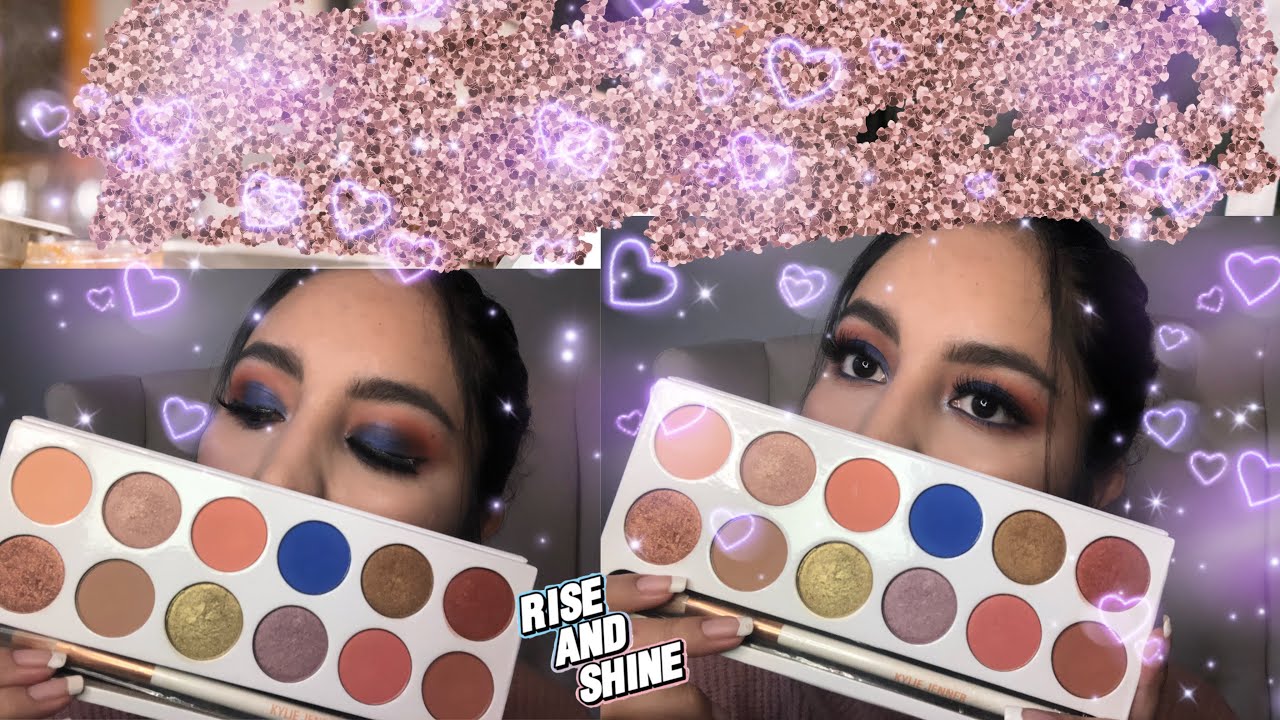 Blue makeup using Kylie jenner palette 🎨 💙💙💙💙 - YouTube
