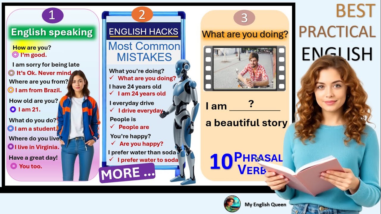 3-Way ️| English HACKS| Phrasal Verbs and Conversation #americanenglish ...