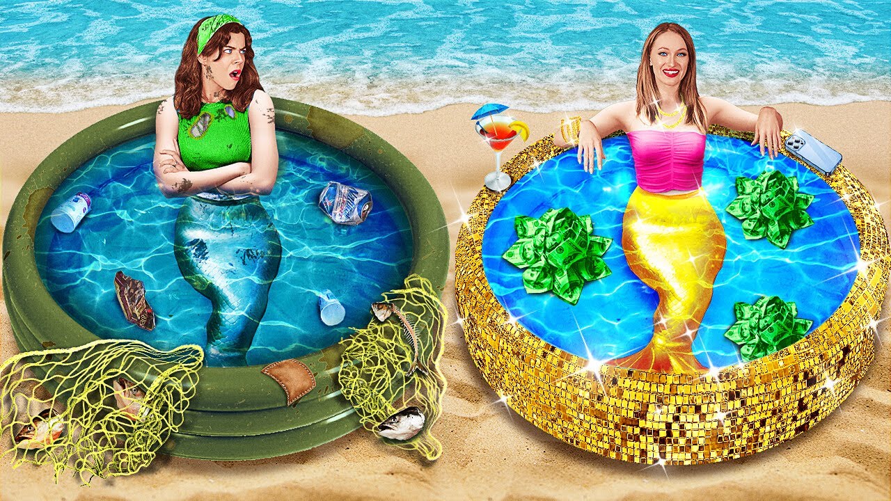 MERMAID🧜‍♀️ How to Become a Mermaid in School Extreme Transformation ...