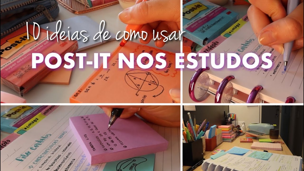 10 IDEIAS DE COMO USAR POST-IT EM SALA DE AULA E NOS ESTUDOS! + Mini ...