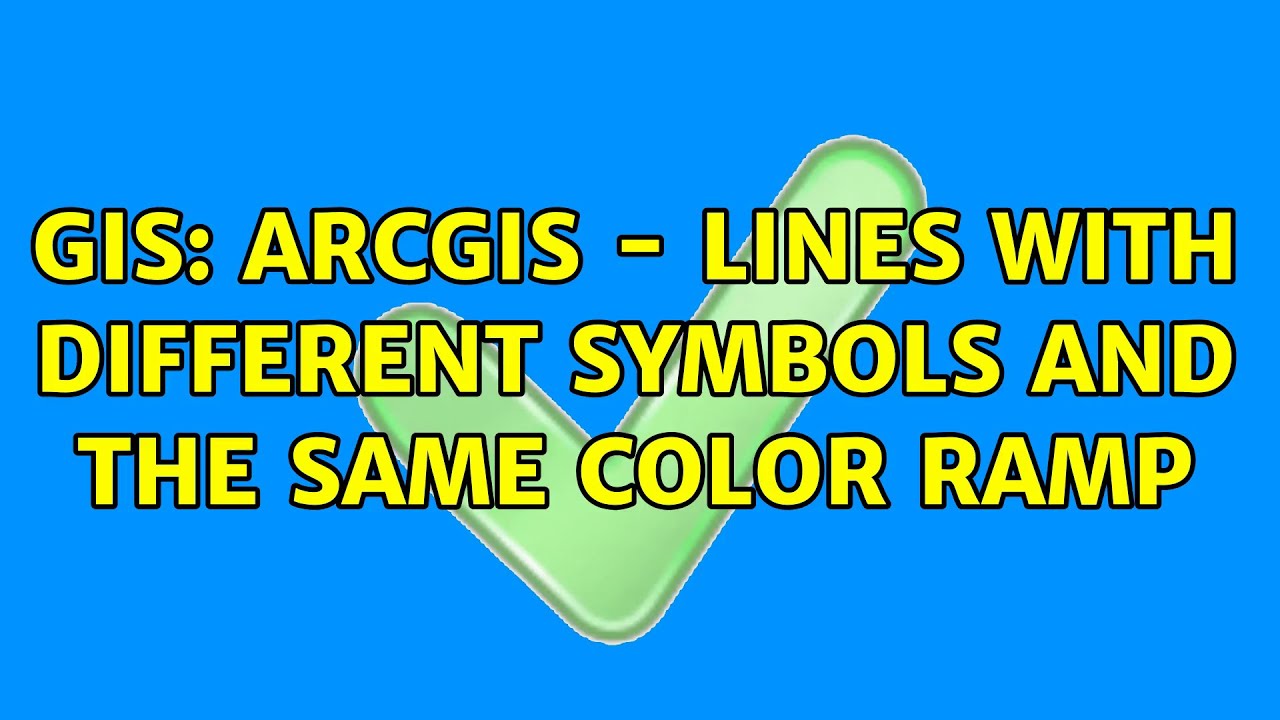 GIS: ArcGIS - Lines with different symbols and the same color ramp ...