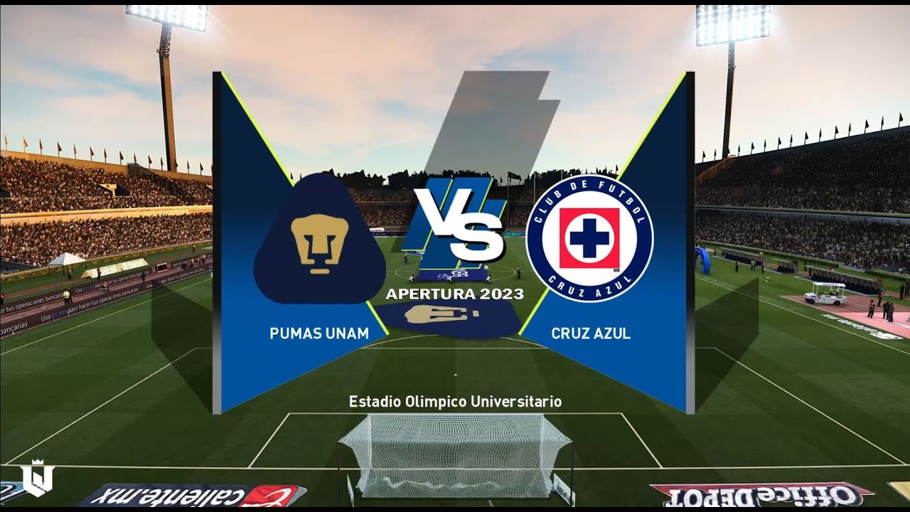 Pumas vs Cruz Azul Cuartos de final Liga Mx 2024 Gameplay Pes 2021 ...
