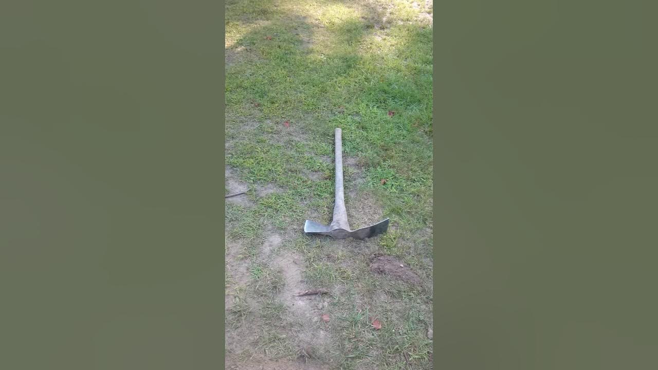 Digging a electrical line trench the hard way - YouTube