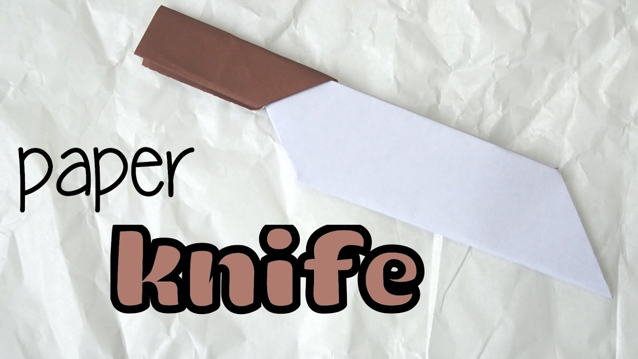 How to make a Paper Kitchen Knife | Fun Origami Knife - YouTube