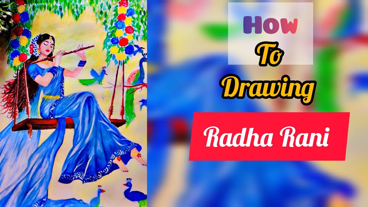 How To Draw Radha Rani Painting||🖌️ Radha Rani Drawing Easy Step By ...