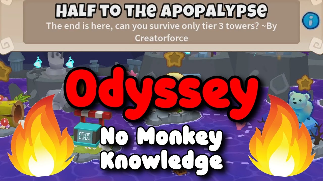 BTD6 Odyssey || Hard Mode Tutorial || No Monkey Knowledge || Half to the Apopalypse - YouTube
