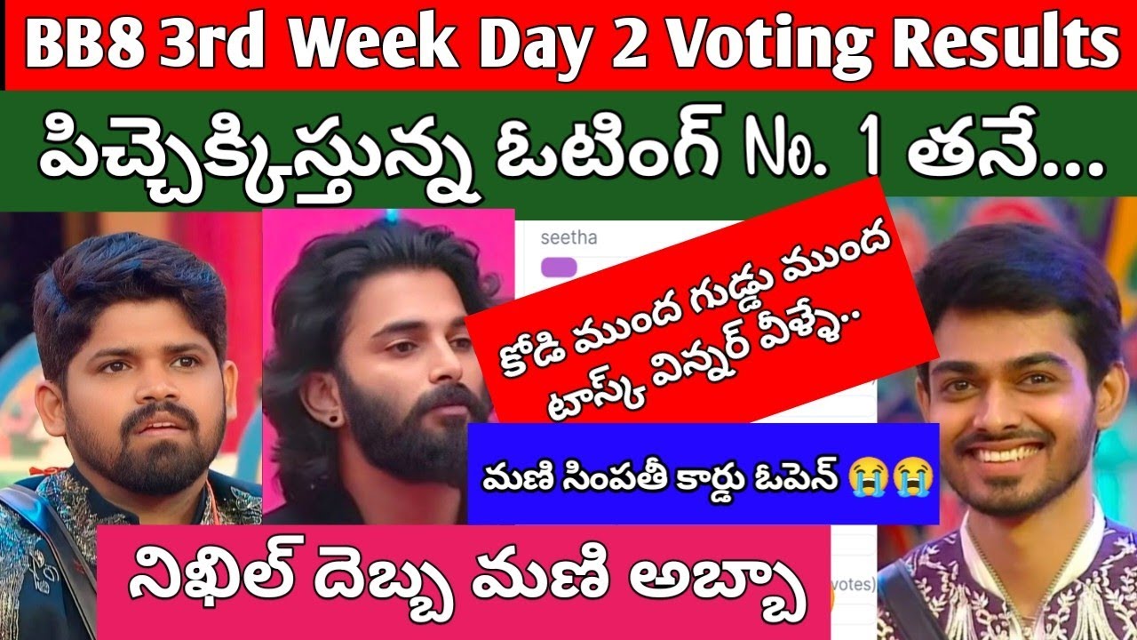 bigg boss 8 telugu 3rd week survey voting polls results |ration task ...