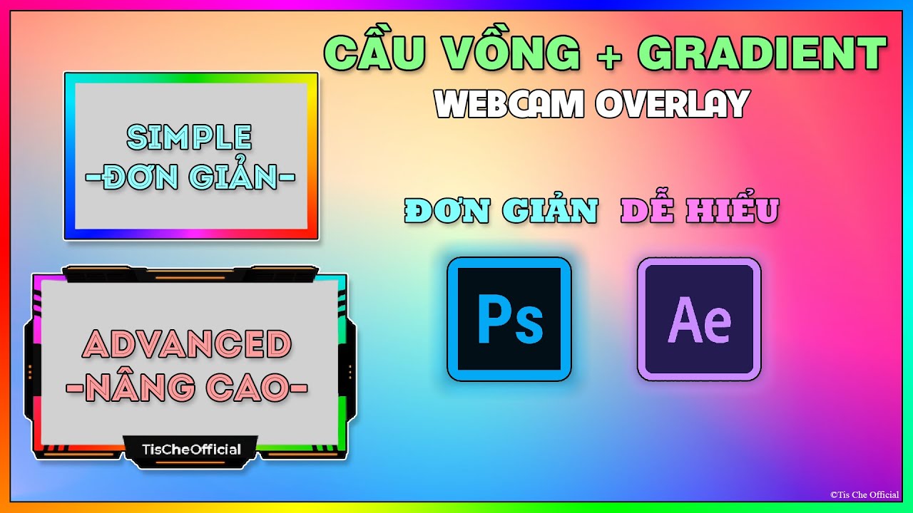 Làm khung Webcam Cầu Vồng Gradient đẹp lung linh (Rainbow Facecam ...
