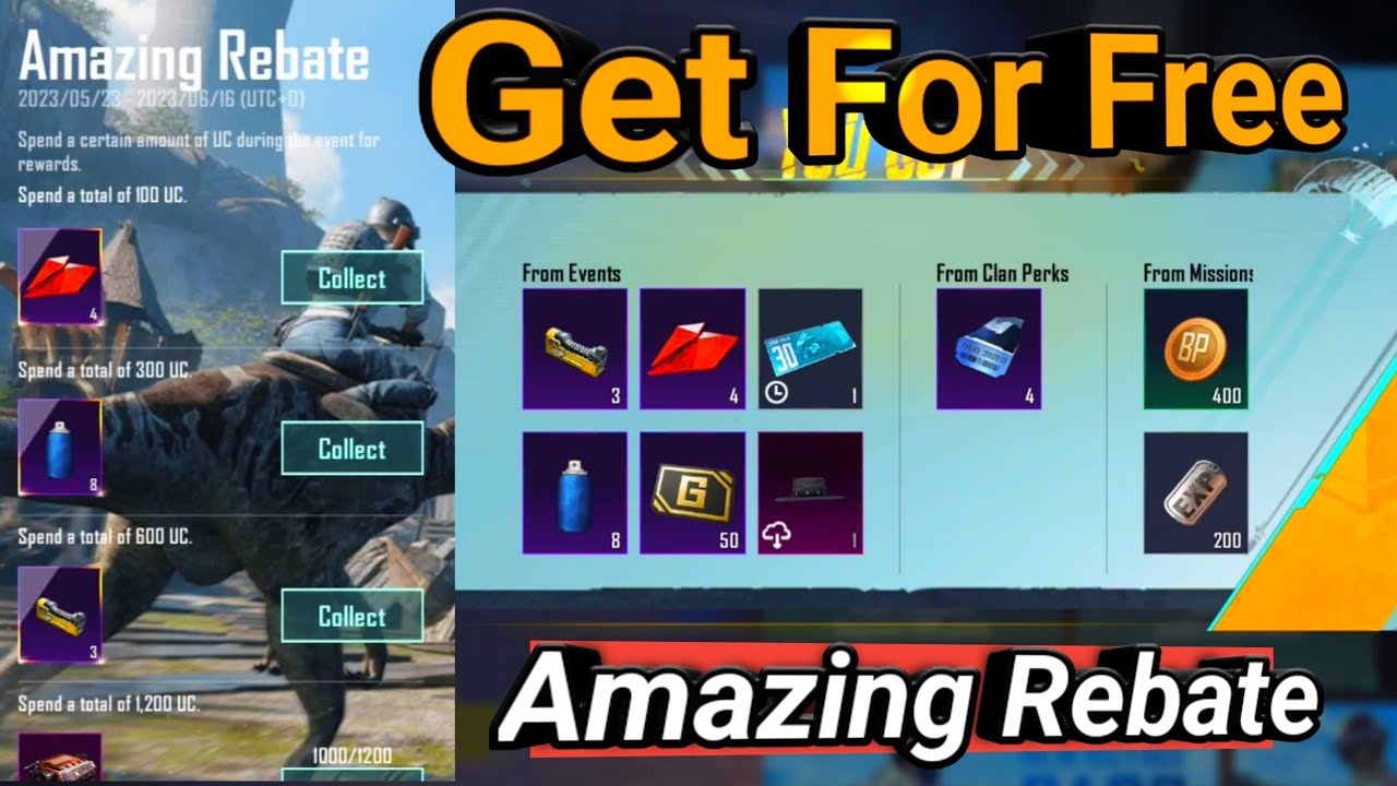 tips Amazing Rebate in Pubg Get All for Free New event explained Get ...